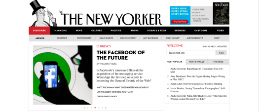 The New Yorker Web Layout | The Pubcast